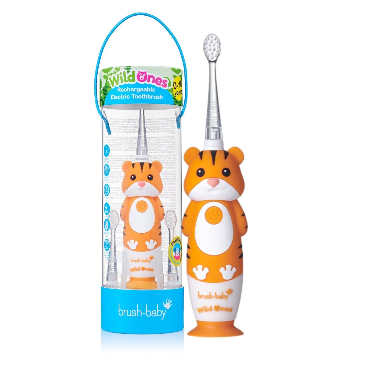 Toby Tiger Electric Toothbrush | WildOnes Toothbrush | BrushBabyPRO ...