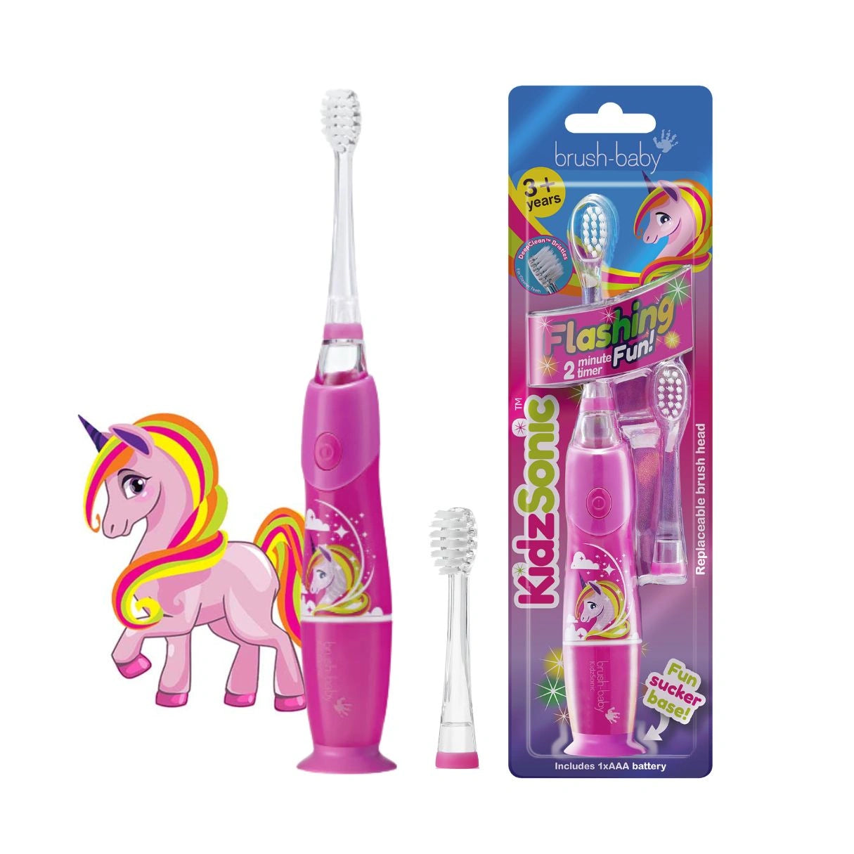 KidzSonic Unicorn Electric Toothbrush | Kids Toothbrush | BrushBabyPRO ...