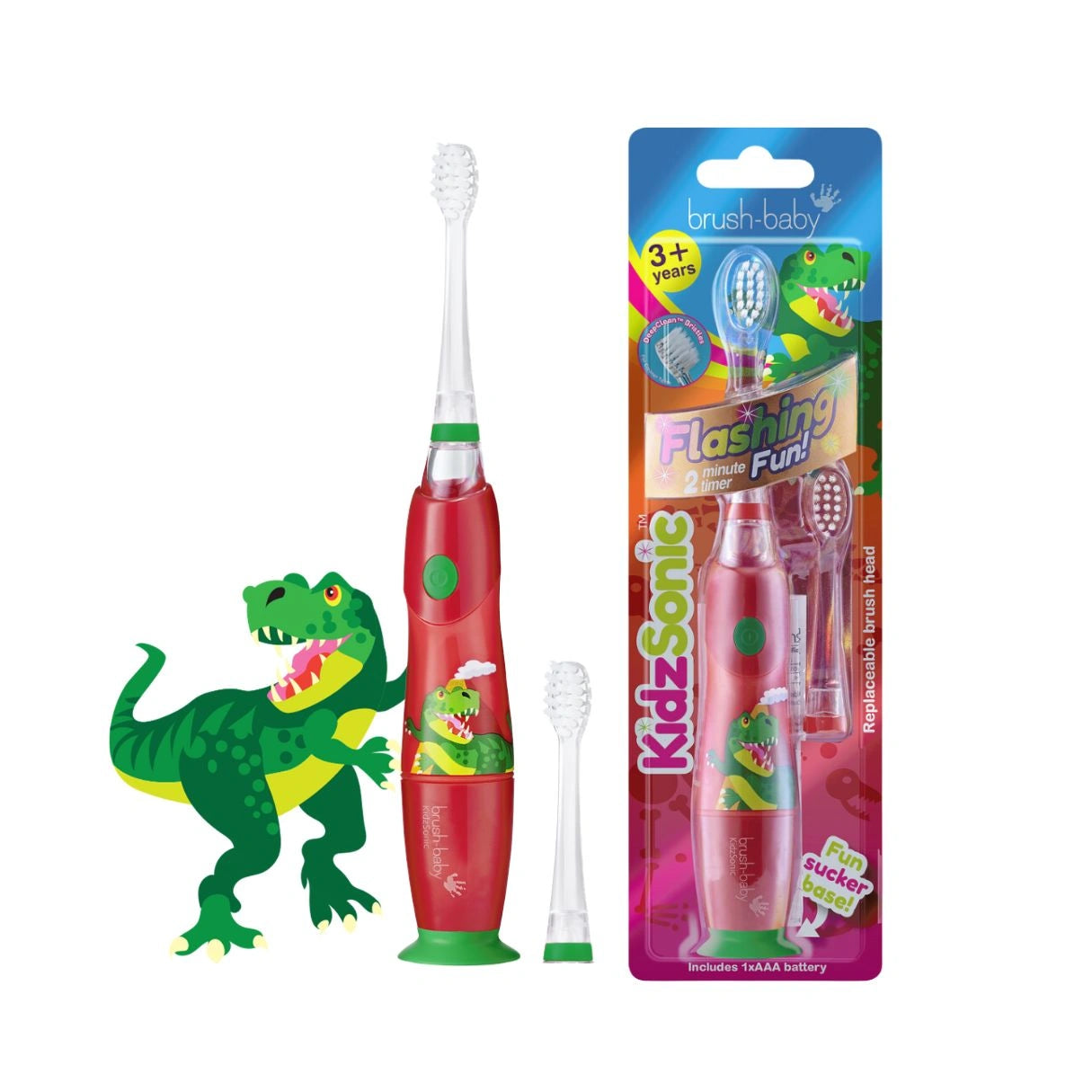 KidzSonic Dinosaur Electric Toothbrush | Kids Toothbrush | BrushBabyPRO ...
