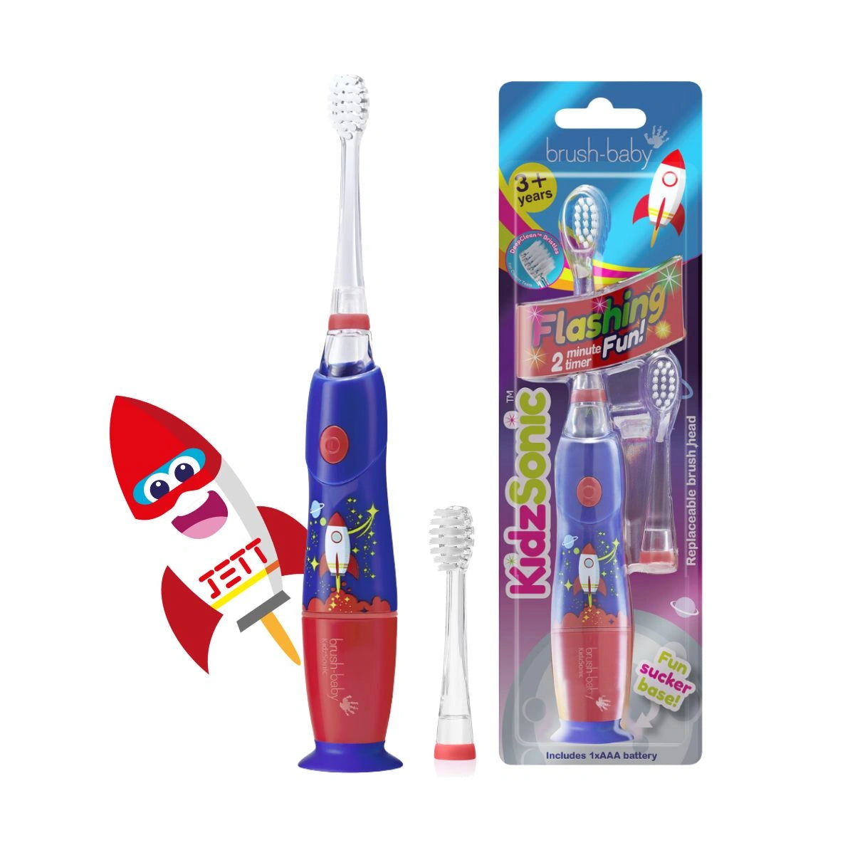 KidzSonic Rocket Electric Toothbrush | Kids Toothbrush | BrushBabyPRO ...